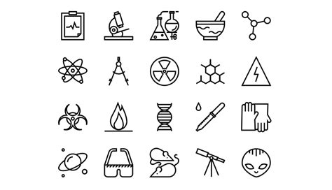 Black Line Icons On Behance