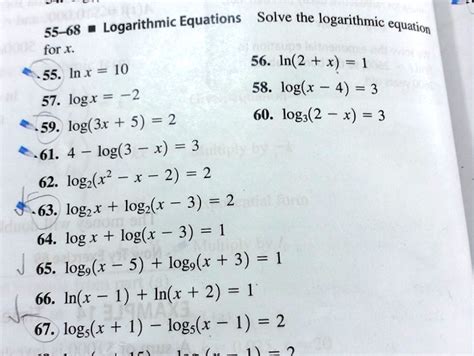 Logarithmic Formulas