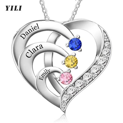 Ожерелье с именем по индивидуальному заказу и камнями ожерелье с обещанием на заказ кулон в