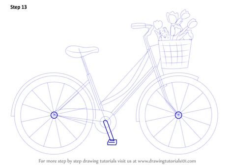 Learn How To Draw A Cute Bicycle Two Wheelers Step By Step Drawing Tutorials