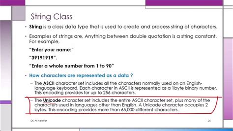 Lecture 17 Chapter 2 Strings Part 1 Itcs113 Youtube