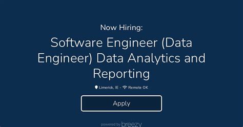 Software Engineer Data Engineer Data Analytics And Reporting At