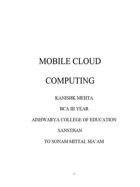 mobile cloud computing research paper pdf information security