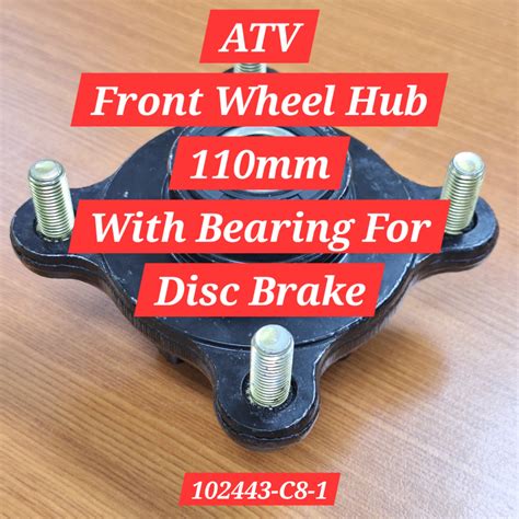 Atv Front Wheel Hub 110mm 4 Hole With Bearing Atv Parts Ready Stock