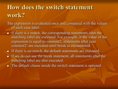 The C Programming Language Switch Case Powerpoint Slides