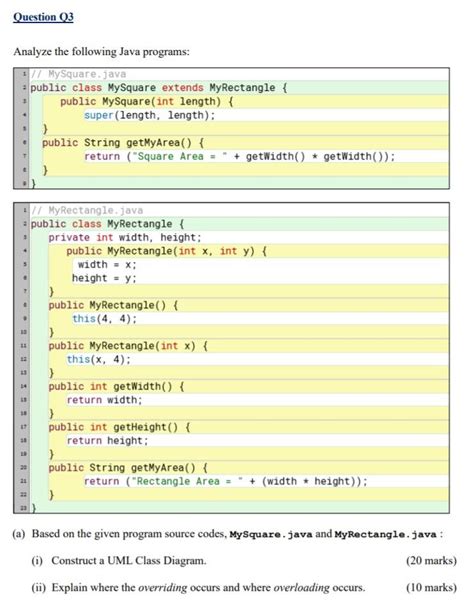 Solved Question 03 3 Analyze The Following Java Programs