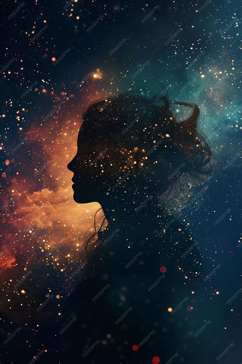 Premium Photo A 3d Visualization Of A Womans Silhouette Formed By A