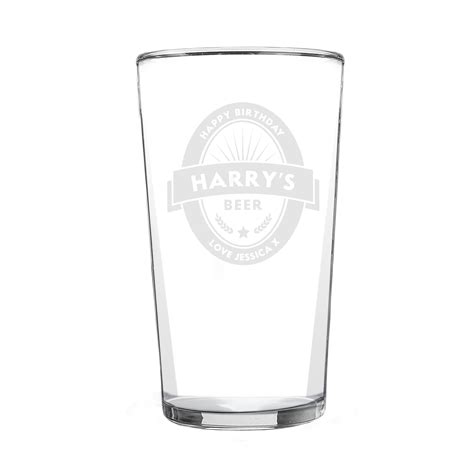 Personalised Beer Label Pint Glass Foryouie