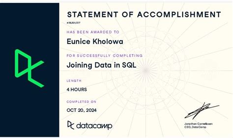 Eunice Kholowa On Linkedin Sql Datajoining Datacamp Girllead Datascience Dataanalysis