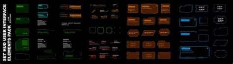 Premium Vector Collection Frames With Information And HUD Data Dialog Boxes And Frames For