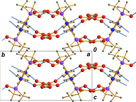 The Two Dimensional Framework Parallel To 001 Constructed By Hydrogen
