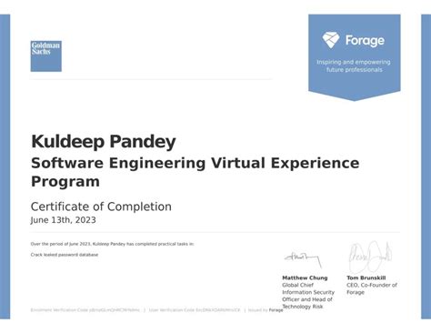 Softwareengineering Virtualprogram Goldmansachs Handsonexperience Kuldeep Pandey