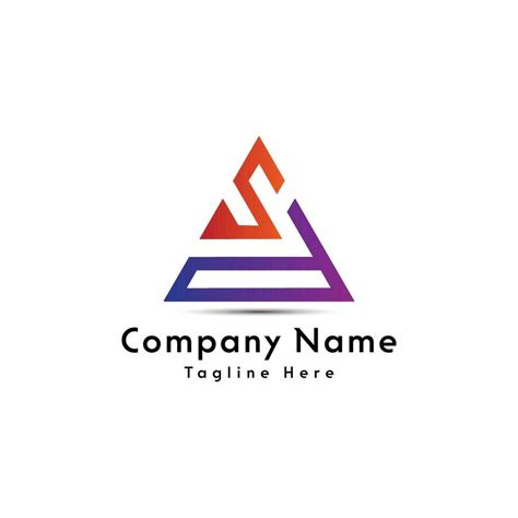 Sd Letter Triangle Shape Logo Design 33297966 Vector Art At Vecteezy