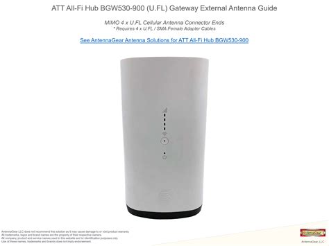 Antennagear Bgw530 900 All Fi Hub User Guide