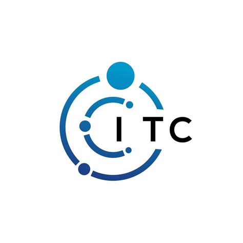 Diseño De Logotipo De Tecnología De Letras Itc Sobre Fondo Blanco Concepto De Logotipo Itc