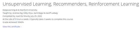 Issue With Ml Certificate Unsupervised Learning Recommenders Reinforcement Deeplearning Ai