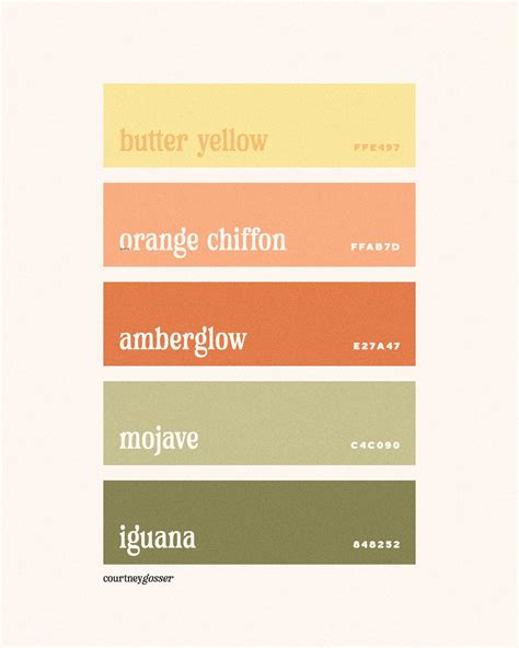 Muted Yellow Color Palette