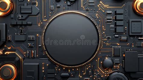 Cutting Edge Quantum Computing Chip With Glowing Pathways And An Intricate Structure Stock Image