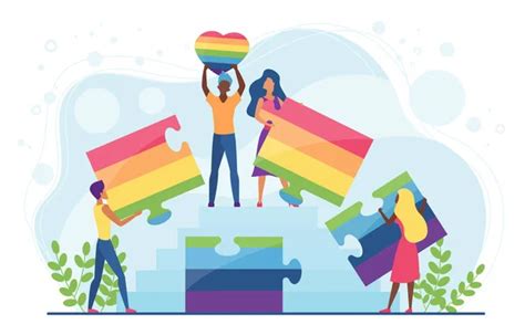 Lgbt Pride Activism Concept Vector Illustration Cartoon Flat Activists