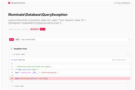 Laravel安装报错：illuminatedatabasequeryexception Could Not Find Driver