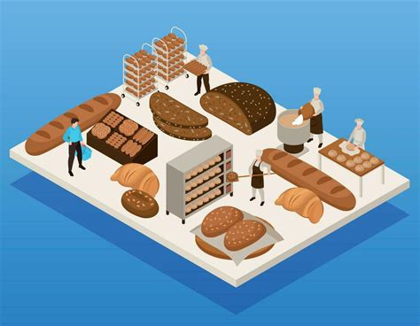 Bread Production Concept 25803770 Vector Art At Vecteezy