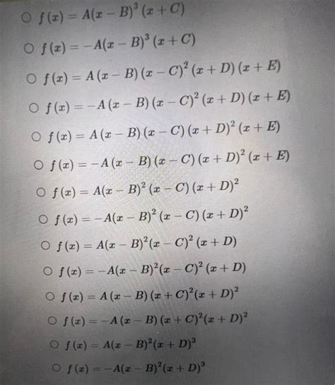 Solved Only One Of The Functions Shown Below Can Possibly Chegg Com