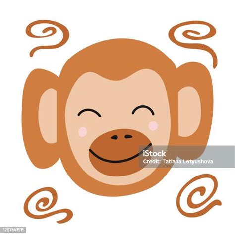 귀여운 재미 원숭이 얼굴의 벡터 그림 흰색 배경의 격리된 개체입니다 어린이 인쇄 카드 섬유 아기 옷 색칠을위한 디자인 개념 개체 그룹에 대한 스톡 벡터 아트 및 기타 이미지