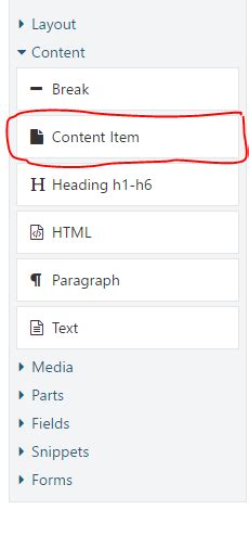 orchardcms place an existing content type instance in an orchard cms content page stack overflow