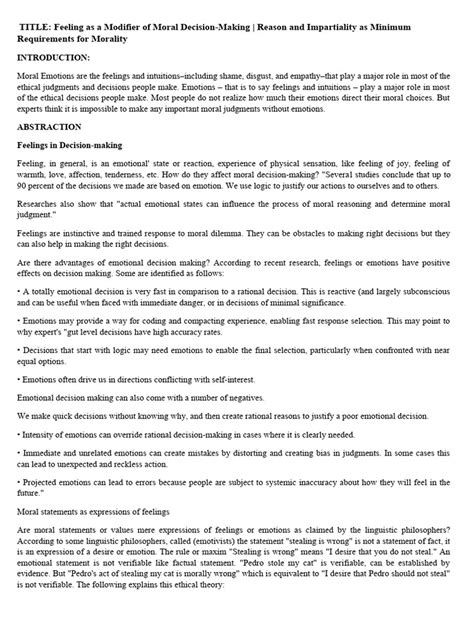 Ethics Pdf Reason Morality