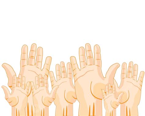Mãos Muito Levantadas Esticadas Isoladas Por Vetor Vetor Png Esticado Vetor Isolado Imagem
