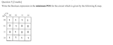 Solved Question 5 2 ﻿marks Write The Boolean Expression In