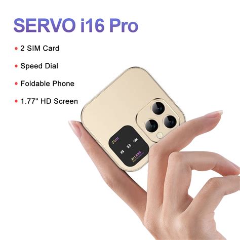 SERVO i16 Pro Mini Fold Mobile Phone - Abra Mobility