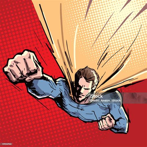 Super Hero Comic Style Illustration Vector Stock Illustration Download Image Now Comic Book