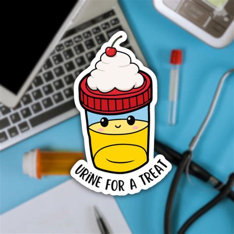 Funny Urine Sample Sticker Urine For A Treat Urinalysis Decal