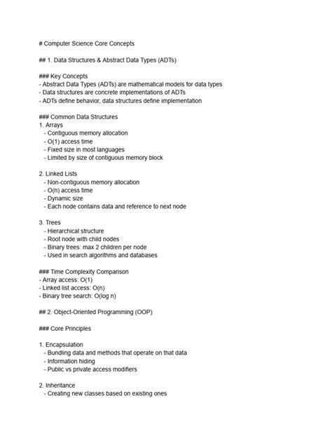 Computer Science Core Concepts Pdf Method Computer Programming Inheritance Object