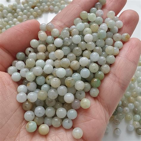 100pcs 5mm Natural Type A Multi Colors Burmese Jadeite Smooth Round