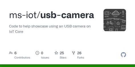 GitHub Ms Iot Usb Camera Code To Help Showcase Using An USB Camera On IoT Core