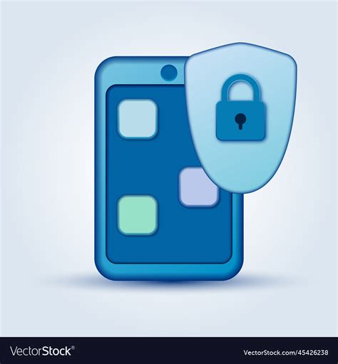 Mobile Phone Protection Concept Royalty Free Vector Image