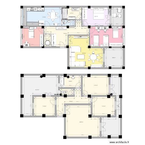 F3 Modifier En F4 Plan 19 Pièces 259 M2 Dessiné Par Kamellimos