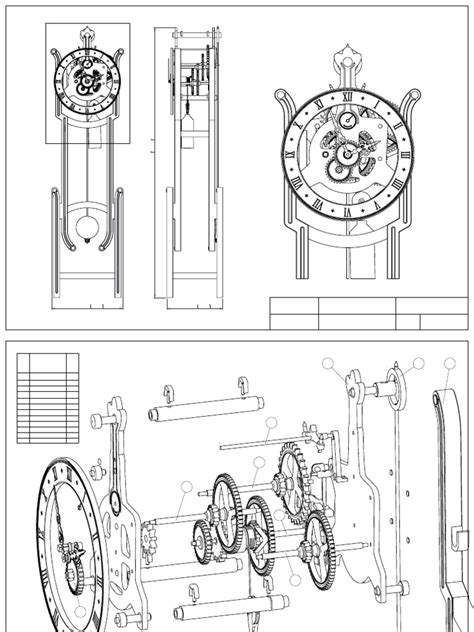 Wooden Clock Assembly Drawings Pdf