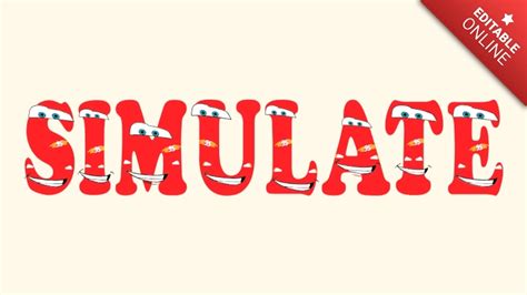 Simulate Cars Font Text Effect Generator