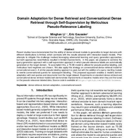 Domain Adaptation For Dense Retrieval And Conversational Dense