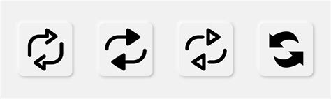 Premium Vector Rotation Arrow Set Reload Arrow Symbol Repeat Symbol