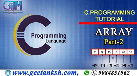 Array In C Programming In Hindi Part 2 Giitm Youtube