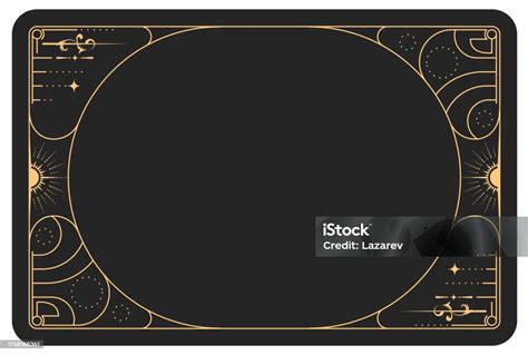 아르누보 패턴이 있는 마술 프레임 타로 카드의 뒷면 난해하고 신비로운 프레임 벡터 타로 카드에 대한 스톡 벡터 아트 및 기타 이미지 타로 카드 프레임 초자연적인