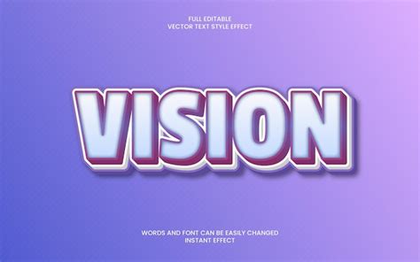 Premium Vector Vision Text Effect