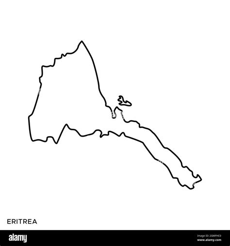 Line Map Of Eritrea Vector Stock Illustration Design Template Editable Stroke Vector Eps 10