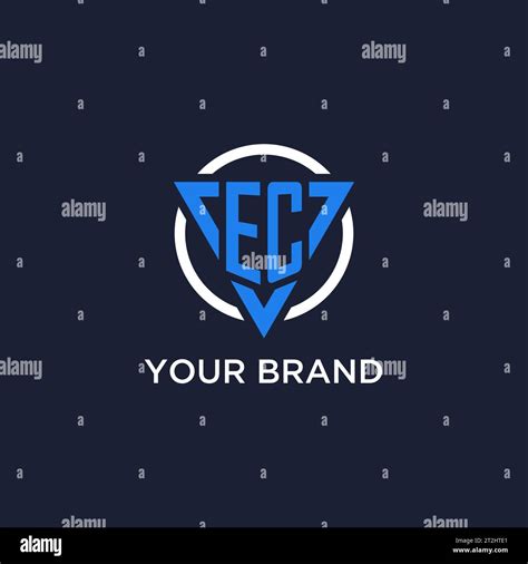 Ec Monogram Logo With Triangle Shape And Circle Design Vector Stock Vector Image And Art Alamy