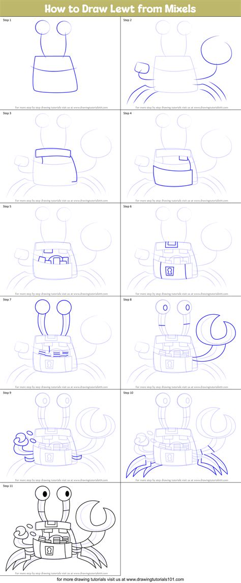 How To Draw Lewt From Mixels Mixels Step By Step
