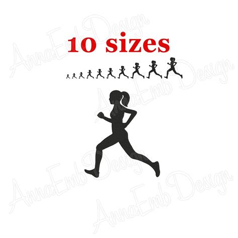 Runner Embroidery Design Runner Mini Machine Embroidery Design